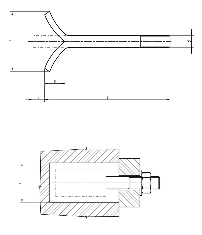 BU LÔNG CHÂN CHẺ DIN 529 C