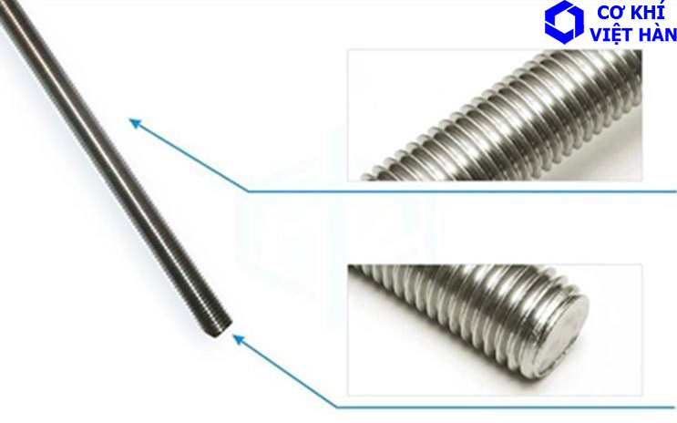 Cơ khí Việt Hàn chuyên sản xuất thanh ren inox - Ty ren inox